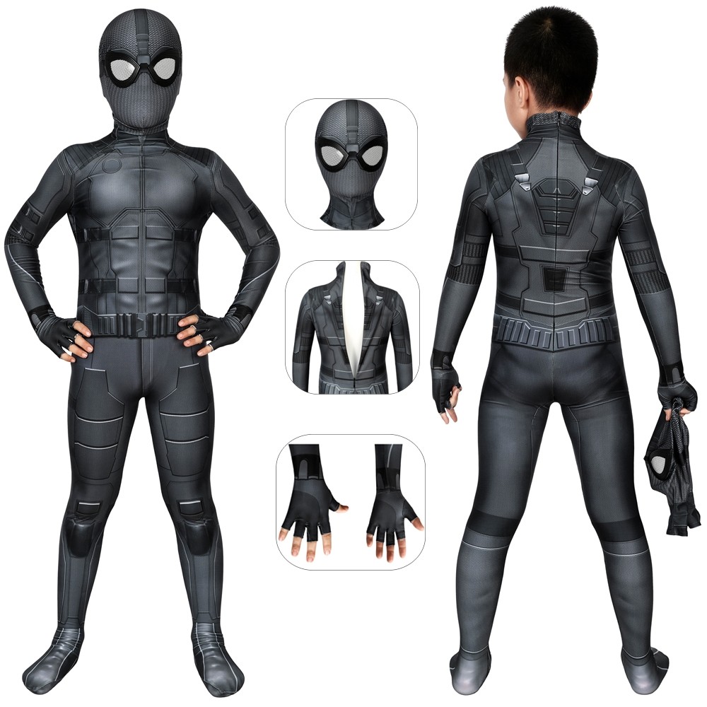 Kids Spider-man Stealth Costume Spiderman Night Monkey Suit For ...